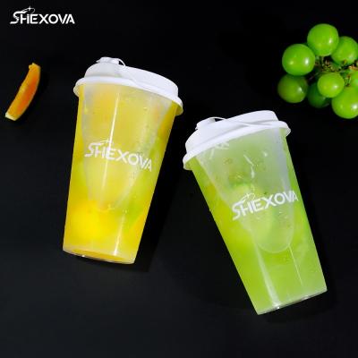 China Leakproof 90mm 95mm Disposable Plastic Cups for Smoothie Juice Boba Cold Drinks 12-20oz for sale