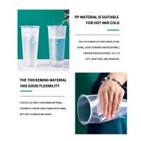 China Leakproof 90mm 95mm Disposable Plastic Cups for Smoothie Juice Boba Cold Drinks 12-20oz for sale