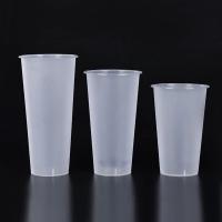 China Leakproof 90mm 95mm Disposable Plastic Cups for Smoothie Juice Boba Cold Drinks 12-20oz for sale
