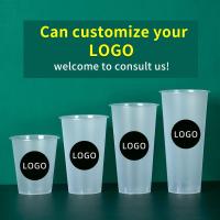 China Leakproof 90mm 95mm Disposable Plastic Cups for Smoothie Juice Boba Cold Drinks 12-20oz for sale
