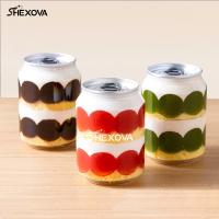 China Disposable Clear PET Pull Ring Can 330ml for Cake Bubble Tea Food Grade for sale