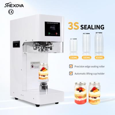 China Automatic Can Sealing Machine 140W 25pcs/min 2s Seal for Beverage Bottles for sale