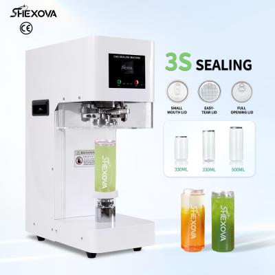 China Fully Automatic Can Sealing Machine 25 Cans Per Minute 110V 220V for PET Cans for sale