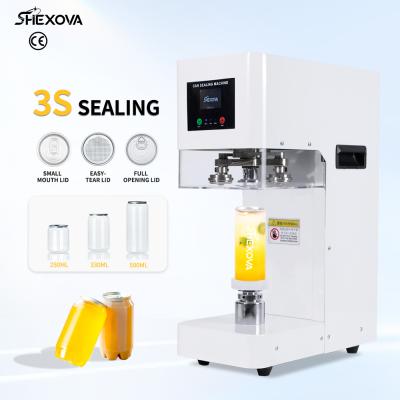 China 3S Automatic Can Sealer Machine 140W 110V/220V for Beverage Shops 1200 Bottles per Hour for sale