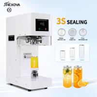 China High Speed Non Rotating PET Can Sealer 25 Cans/Min 110V 220V Automatic Can Sealing Machine for sale