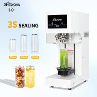 China Full Automatic PET Can Sealing Machine 55mm 110V 220V for Aluminum Plastic Cans for sale