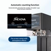 China CE Non Rotating Automatic Can Sealer Machine For PET Bottle Can With Touch Screen for sale