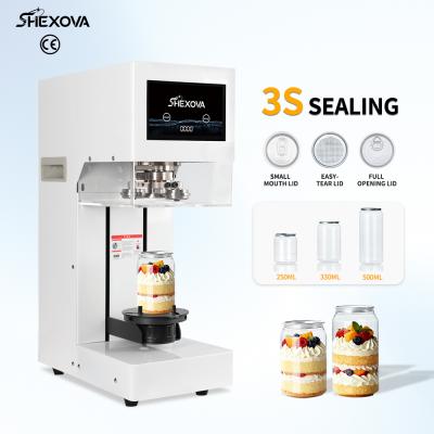 China Stainless Steel Can Sealing Machine 220V 165W for Beverage Juice Coffee 200-650ml for sale