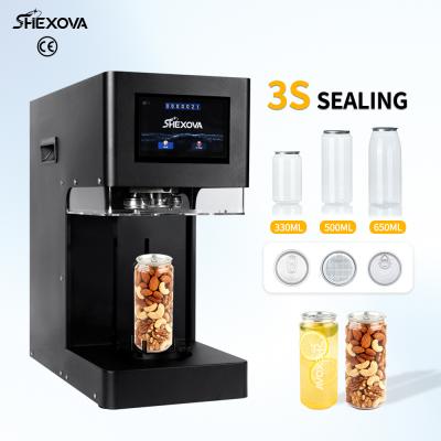 China Electric Non Rotating Can Sealer 240W Stainless Steel Automatic Can Sealing Machine 25 Cans per Min for sale