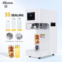 China 110V 220V Rotary Can Sealer Machine for PET Cans 55-57mm Diameter Beverage Shop for sale