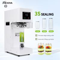 China High Productivity 250ml 330ml 500ml Automatic Can Sealing Machine for Boba Pop Tin for sale