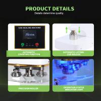 China High Productivity 250ml 330ml 500ml Automatic Can Sealing Machine for Boba Pop Tin for sale