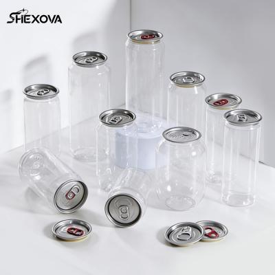 China Eco Friendly Custom Logo Plastic Can Jars 250ml to 1000ml with B64 Aluminum Lid for sale