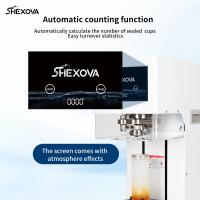 China Touch Screen Automatic Can Sealer 25 Cans Per Minute No Base Change 55-57mm for sale