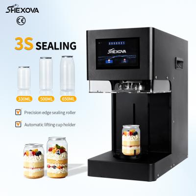 China Non Rotating Electric Desktop Can Sealer 110V 220V 200W for Bubble Tea 330ml-500ml Cans for sale