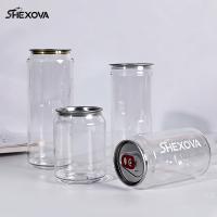 China Recyclable PET Cans 250ml to 650ml Custom Logo Disposable Beverage Dessert Packaging for sale