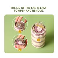 China Customizable Logo Transparent Plastic Can For Juice Soda Bottle Pull Ring Lid for sale