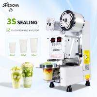 China Automatic Stainless Steel Cup Sealer Machine 360W 25pcs/min for Juice Boba Tea for sale