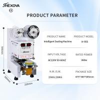 China Automatic Electric 90mm 95mm Plastic Cup Sealing Machine 300 Cups Per Hour for sale