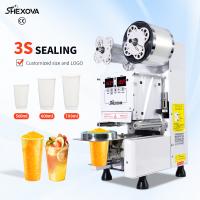 China Table Top Stainless Steel Beverage Cup Sealer Machine With Customized Caliber for sale