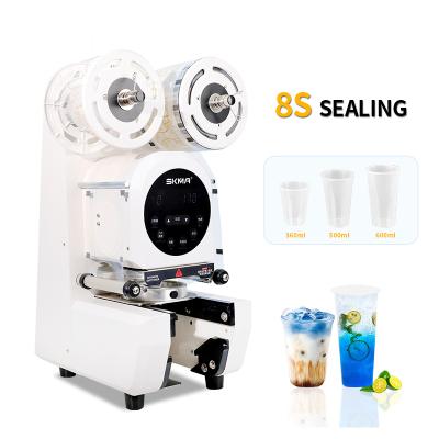 China Stainless Steel Automatic Cup Sealing Machine 25 Cups Per Minute 110V 220V for Bubble Tea Coffee for sale