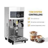 China Automatic Double Head Milk Foaming Machine 10L 110V/220V for Bubble Tea Shop for sale