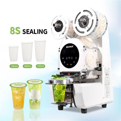 China 90/95mm Adjustable Temperature PP Cup Sealing Machine 25 Cups Per Minute Automatic for sale