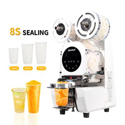 China Intelligent Commercial Electric Cup Sealer 350 Cups Per Hour 90 95mm Film Sealing Machine for sale
