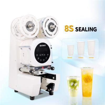 China Automatic 95/90 Caliber Cup Sealing Machine 110V 220V 400-600 Cups Per Hour for Beverage Shop for sale