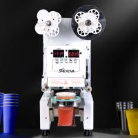 China High Speed Electric Automatic Plastic Paper Cup Sealing Machine For Cup Packing for sale
