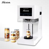 China Fully Automatic Non-Rotating Can Sealing Machine 400 Cans Per Hour for Beverage Plastic Cans 220V for sale