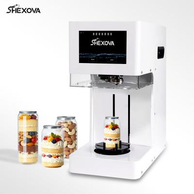 China Fully Automatic Non-Rotating Can Sealing Machine 400 Cans Per Hour for Beverage Plastic Cans 220V for sale