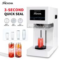 China Auto Height Adjustable Tin Can Sealing Machine 110V 220V 25-50 CPM CE for sale