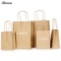 China Customized White Kraft Paper Bag for Single Double Cup 140g 120x95x230mm for sale