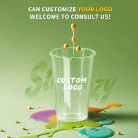 China 360ml 500ml 600ml 700ml Custom Logo PP Plastic Cups Clear and Frosted for Cold Juice Soda Bubble Tea for sale