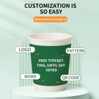 China Eco Friendly Double Layer Lnsulated  Paper Cups With Lid for Hot Drink Juice Milk Tea for sale