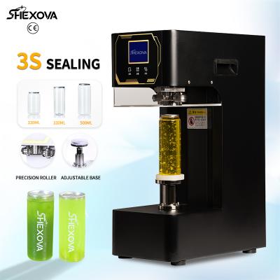 China Automatic Non Rotating Can Sealer for 250ml to 650ml Plastic PET Cans 300 CPM for sale