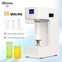 China Portable Automatic Non Rotating Can Sealing Machine 25pcs/min Adjustable Base 200-650ml for sale