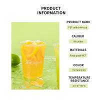 China 12oz 16oz Single Wall Clear Pet Cup Custom U/Flat shape Plastic Cups With Logo for sale