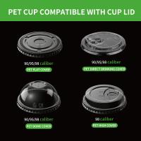 China Disposable Custom Coffee Plastic Cup With Logo Lids90mm 95mm 98mm Eco Friendly Pet Cup for sale