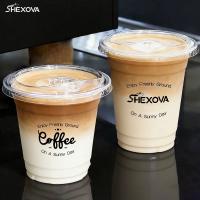 China Disposable Custom Coffee Plastic Cup With Logo Lids90mm 95mm 98mm Eco Friendly Pet Cup for sale
