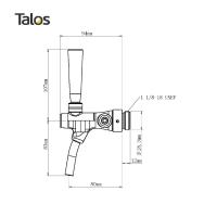 China Food Safety Hard American Beer Faucet 304 SS Beer Tap For Keg for sale