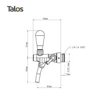 China Brass Beer Dispensing Equipment Beer Tap Faucets TALOS American Standard for sale