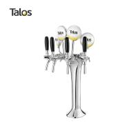 China 304 Stainless Steel Classic 4 Tap Beer Tower Silver Color for sale