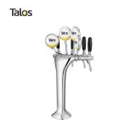 China 304 Stainless Steel Classic 4 Tap Beer Tower Silver Color for sale