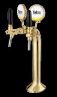 China TALOS Brass 2 Exits Draft Beer Tap Tower Classic Two Tap Beer Tower for sale