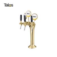 China Brass Body Classic Beer Tap Tower PVD Color 3 Tap Beer Tower for sale