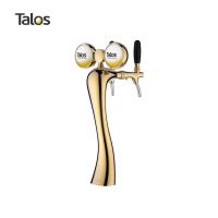China TALOS Elegance PVD Double Tap Beer Tower / Brass Beer Tower for sale