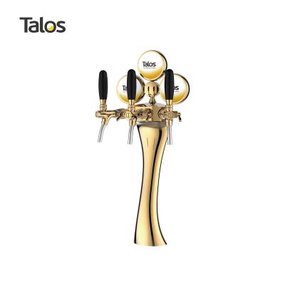 China TALOS Elegance Tap Tower PVD 3-way Dispensing Tower Draft Beer Tower for sale