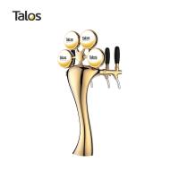 China Gold Color Elegance Beer Tap Tower 4 Faucet Draft Beer Tower for sale
